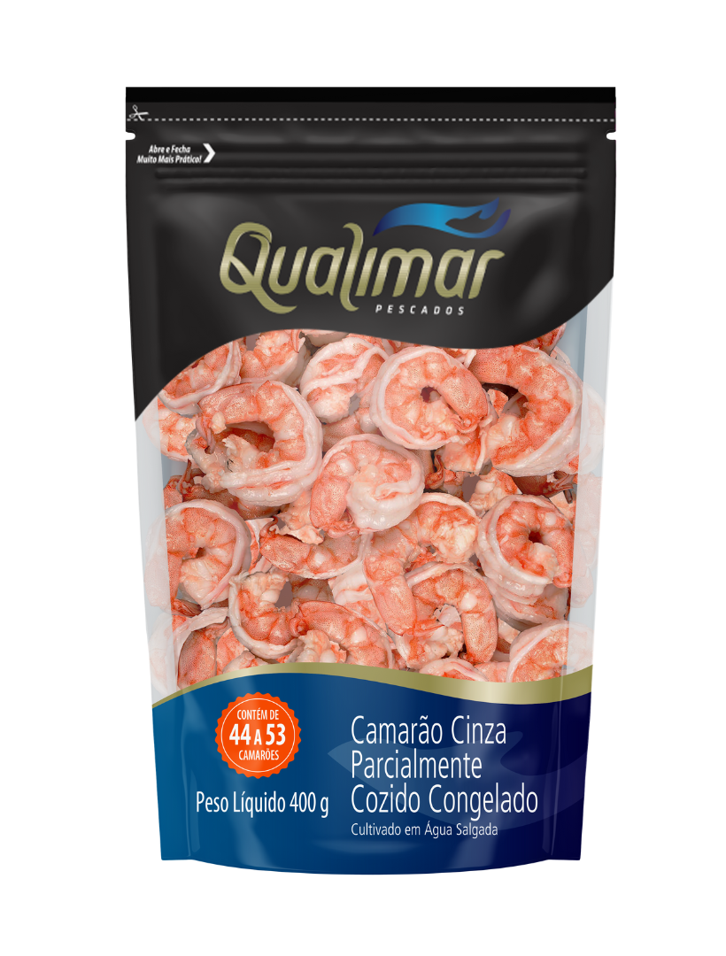 Camarão Descascado Eviscerado com Cauda 53/60 – Qualimar
